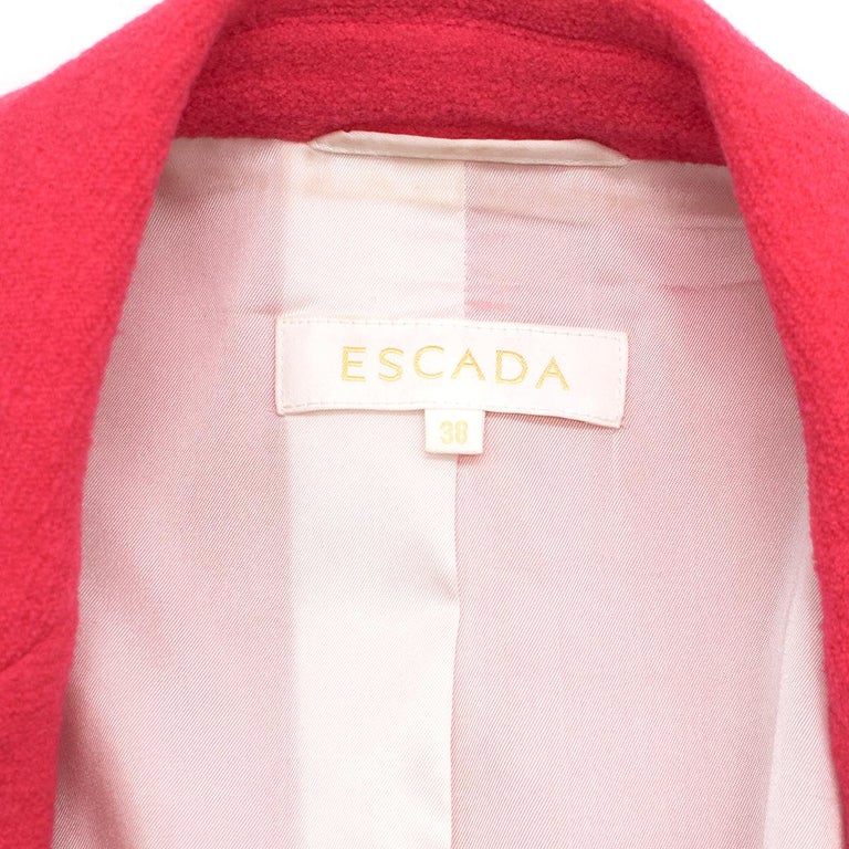 Escada Coral Wool Jacket US 8 For Sale at 1stDibs