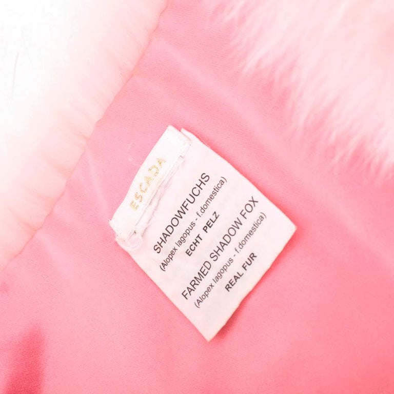 Escada Pink Shadow Fox Fur Shrug For Sale at 1stDibs