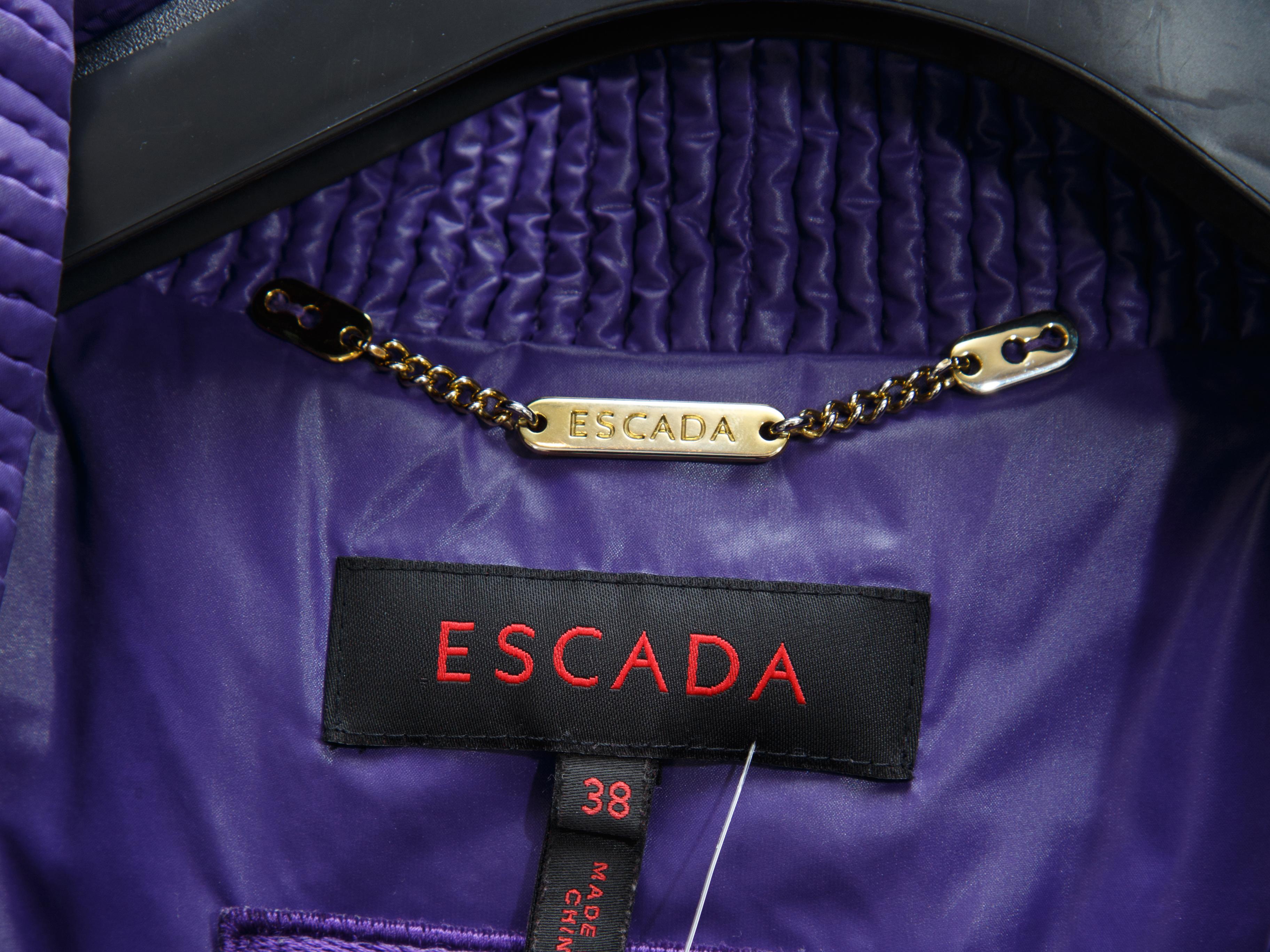 Escada Purple Quilted Puffer Down Coat For Sale at 1stDibs | lila ...