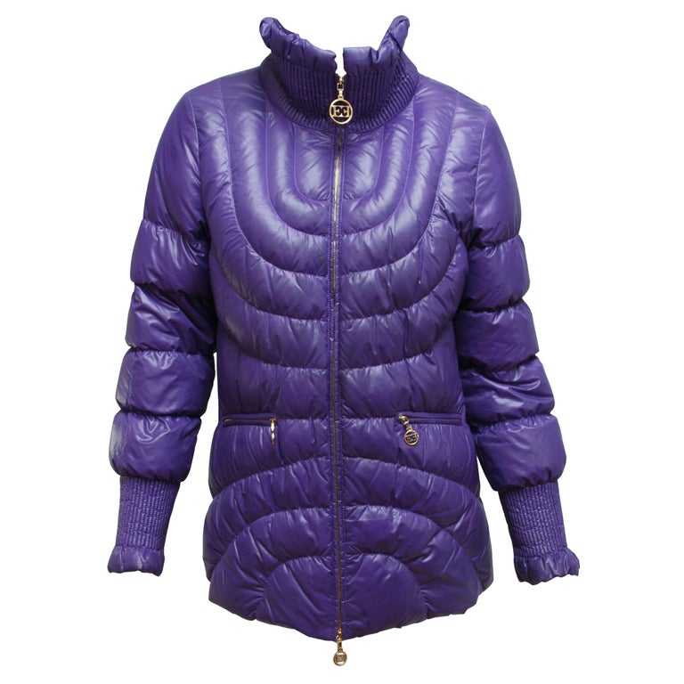 Escada Purple Quilted Puffer Down Coat For Sale at 1stDibs