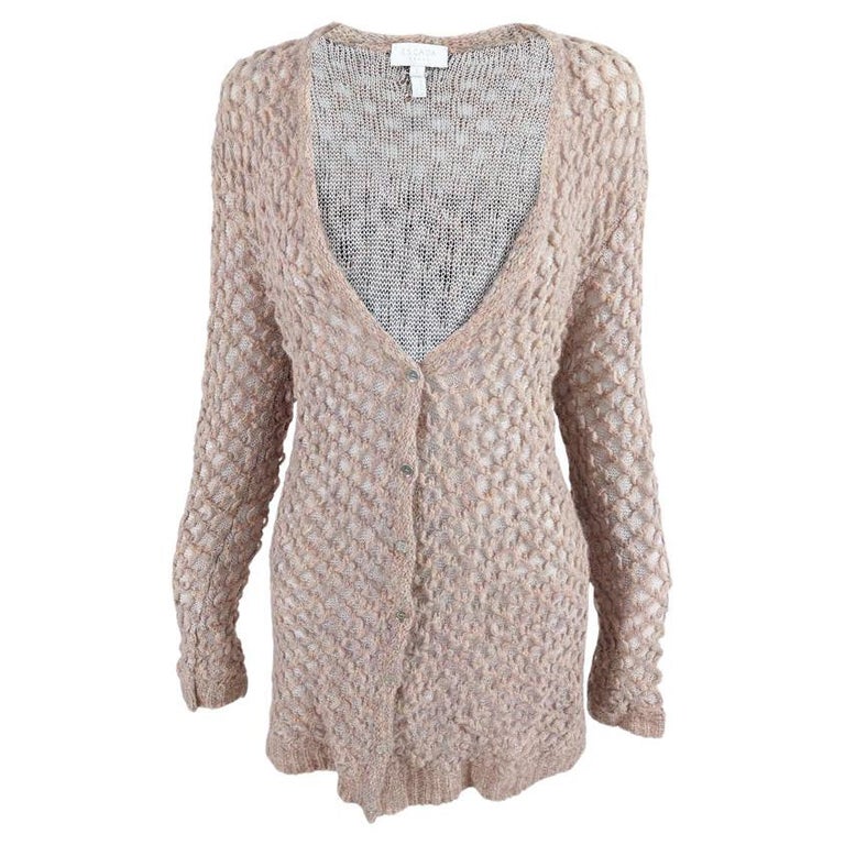 Escada Sport Vintage y2k Pink Knit Long Cardigan Sweater, 2000s For ...