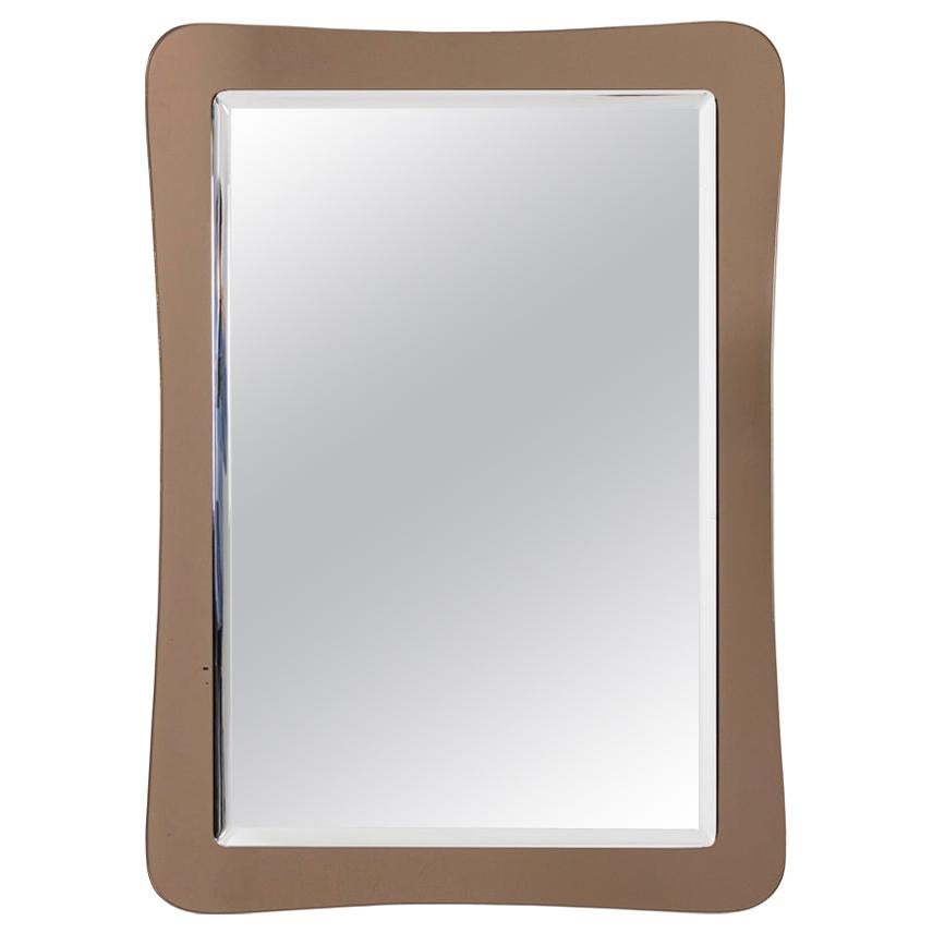 1980s Undulating Entryway Bench and Matching Mirror at 1stDibs