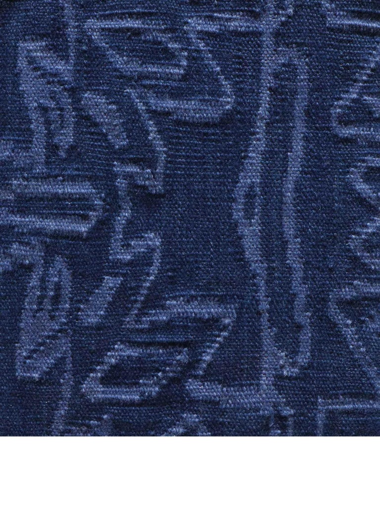 Eskayel, Akimbo, Indigo Flat-Weave Rug For Sale at 1stDibs
