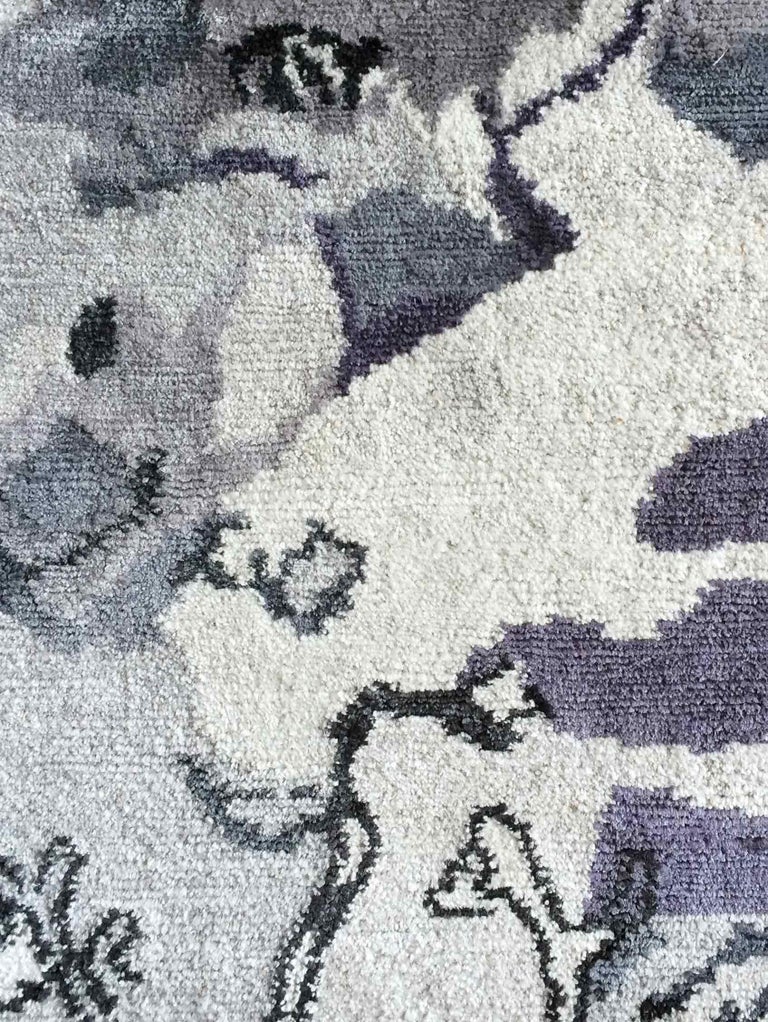 Eskayel, Bosky Toile, Midnight Rug, New Zealand Wool/Silk Cross Weave ...