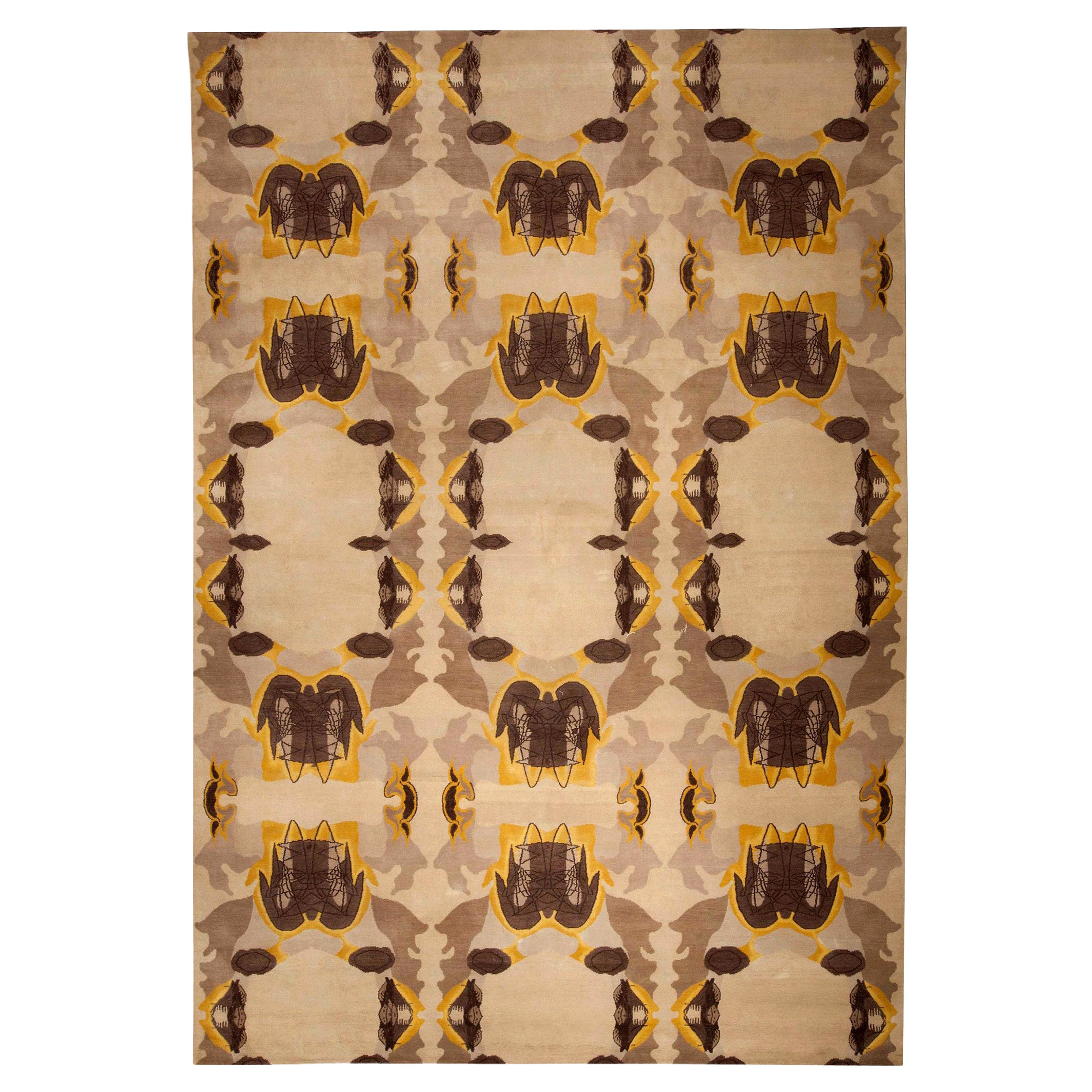 Bosky Toile Midnight Hand-Knotted Rug by Eskayel For Sale at 1stDibs