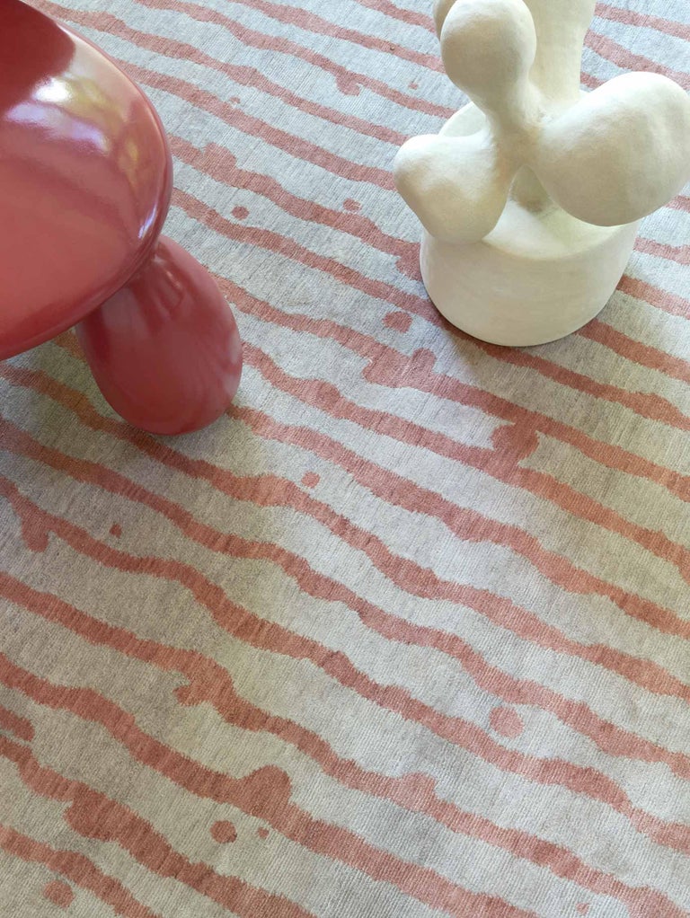 Eskayel, Drippy Stripe, Sienna Rug, Merino Wool Cross Weave For Sale at ...