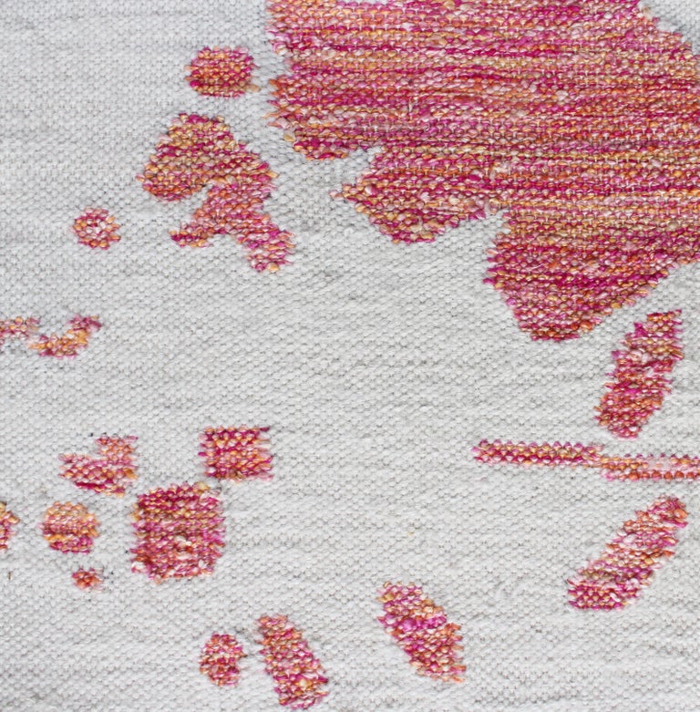 Eskayel, Nairutya, Raspberry Flat-Weave Rug For Sale at 1stDibs