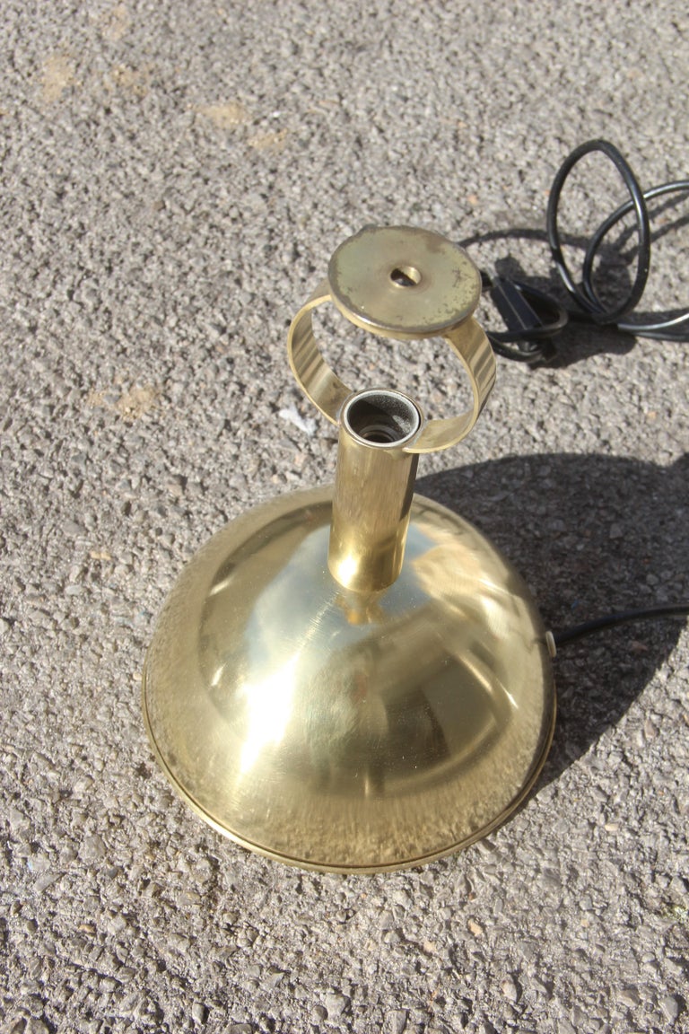 Esperia Table Lamp Round Glass Brass Gold 1970 Italian Design at 1stDibs