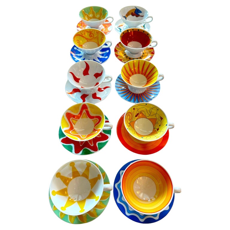 Espresso Porcelain 10 Peice Set - O Sole Mio for Rosenthal For Sale at ...