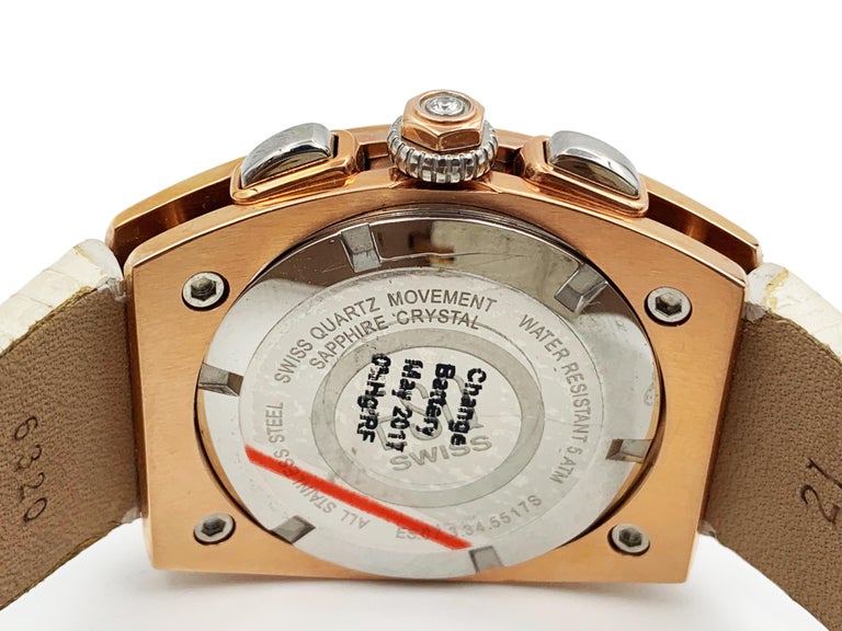 ESQ Movado Fusion Retrograde Gold Tone Steel MOP Dial Ladies Watch ...