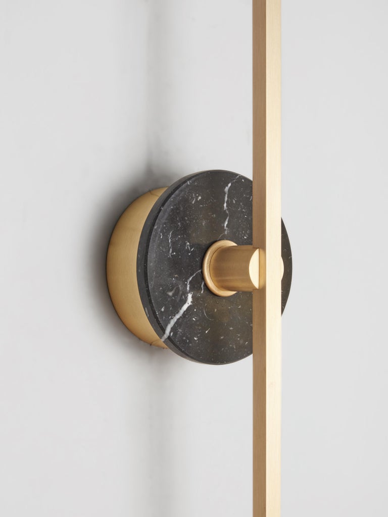 Essential Italian Wall Sconce "Grand Stick", Brass and Black Marquinha ...