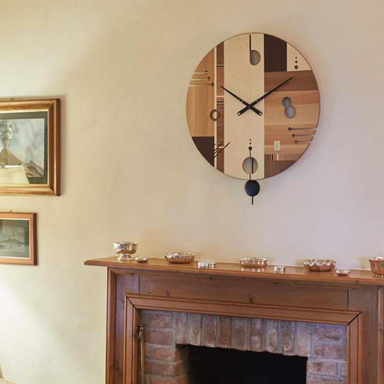 Essential Maple Clock by Arosio Milano For Sale at 1stdibs