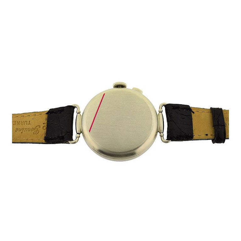 Essex Nickel Silver One Button Chronograph Original Enamel Dial Watch ...