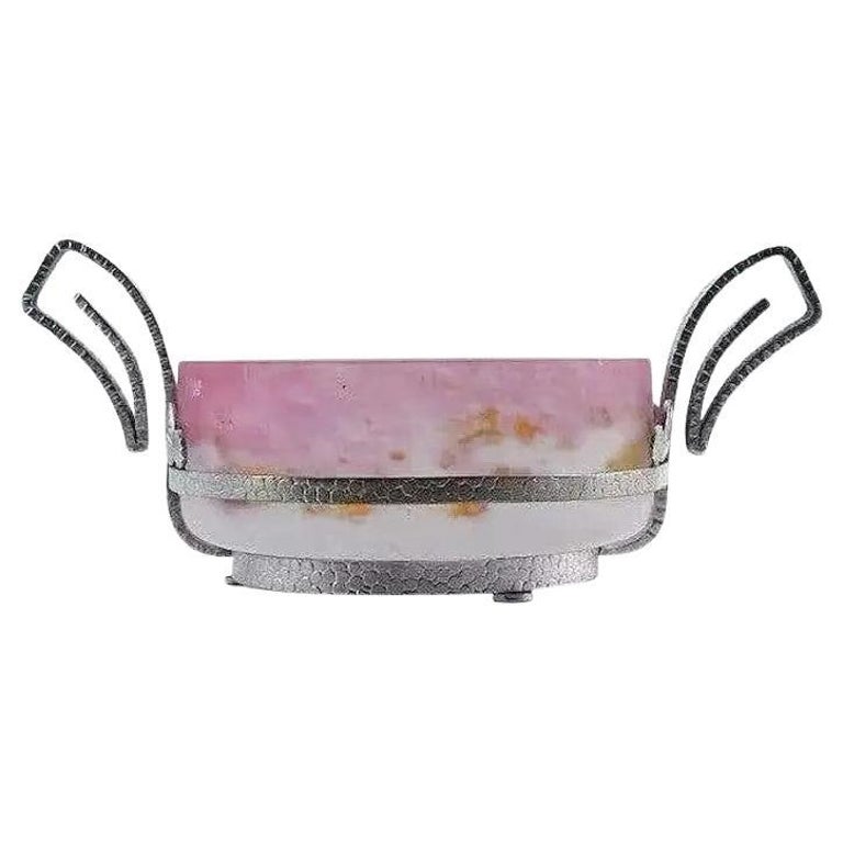 Establishments Lucien Fontaine and Daum French Art Deco Center Table ...