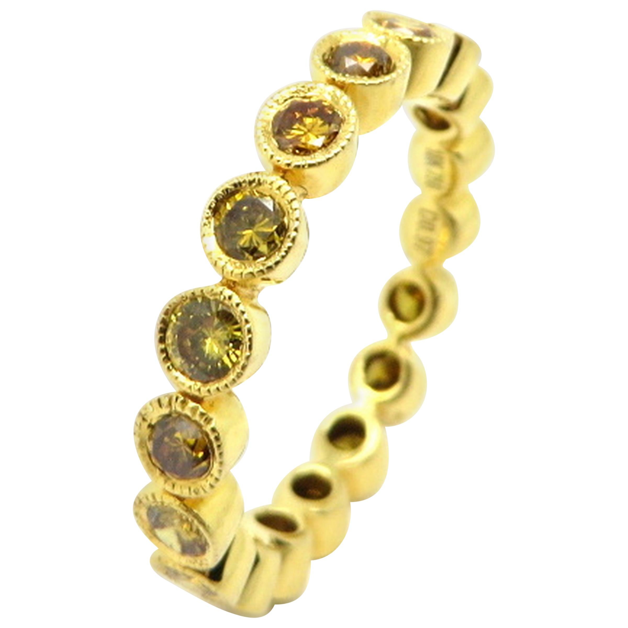 Designer Jude Frances Diamond 18 Karat White Gold Eternity Band Ring ...