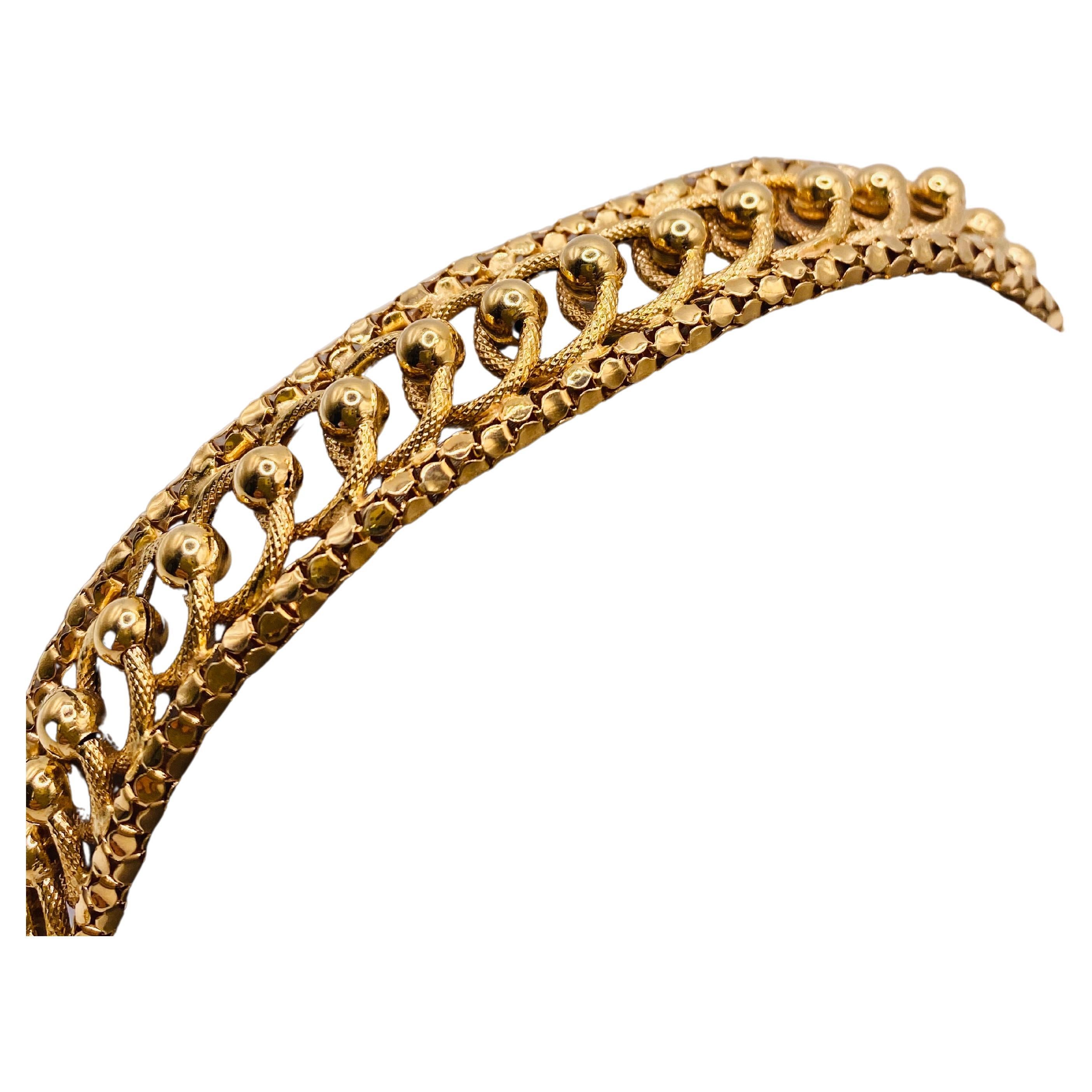 Italian 18k Gold Link Bracelet For Sale at 1stDibs