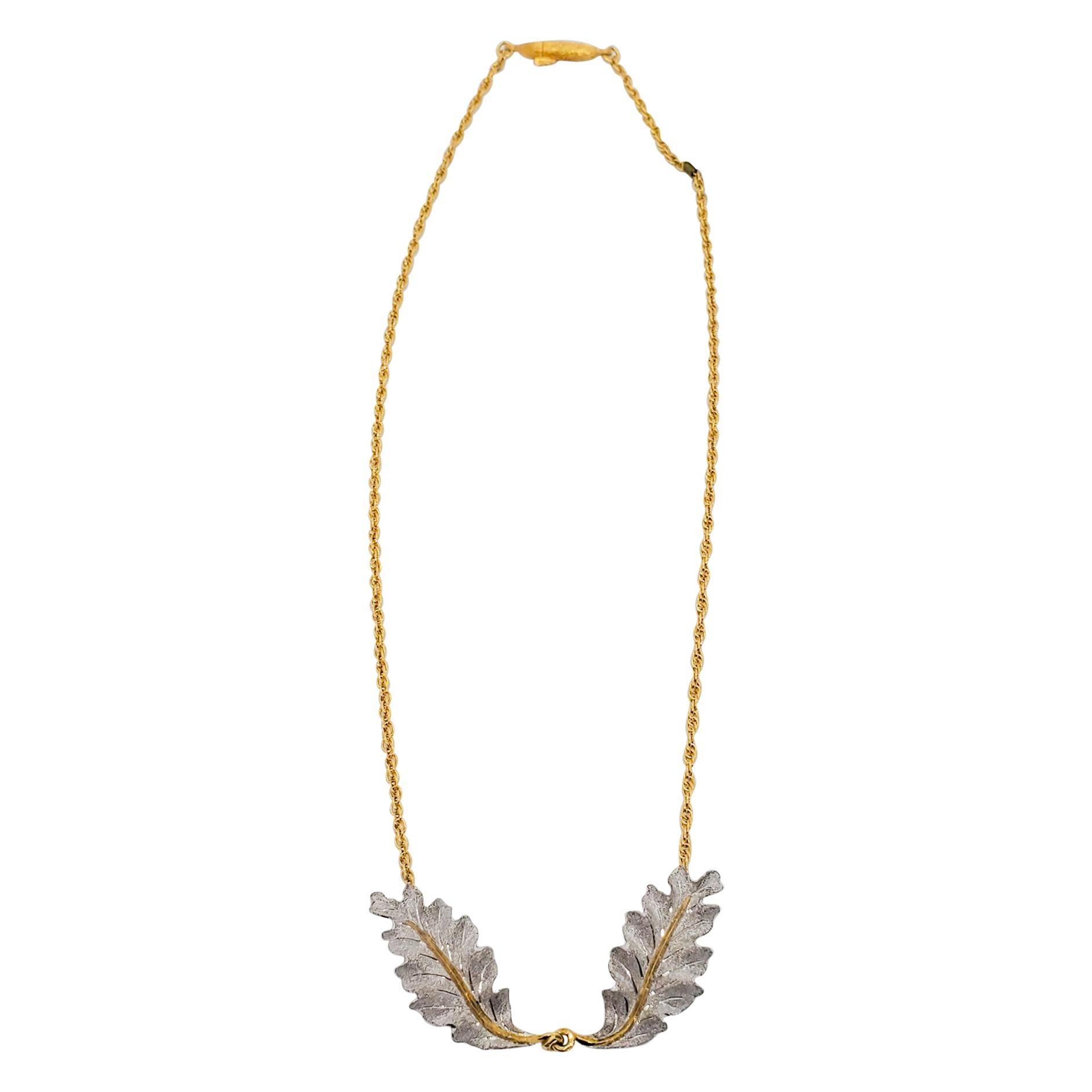 Buccellati Gold Leaf Necklace at 1stDibs
