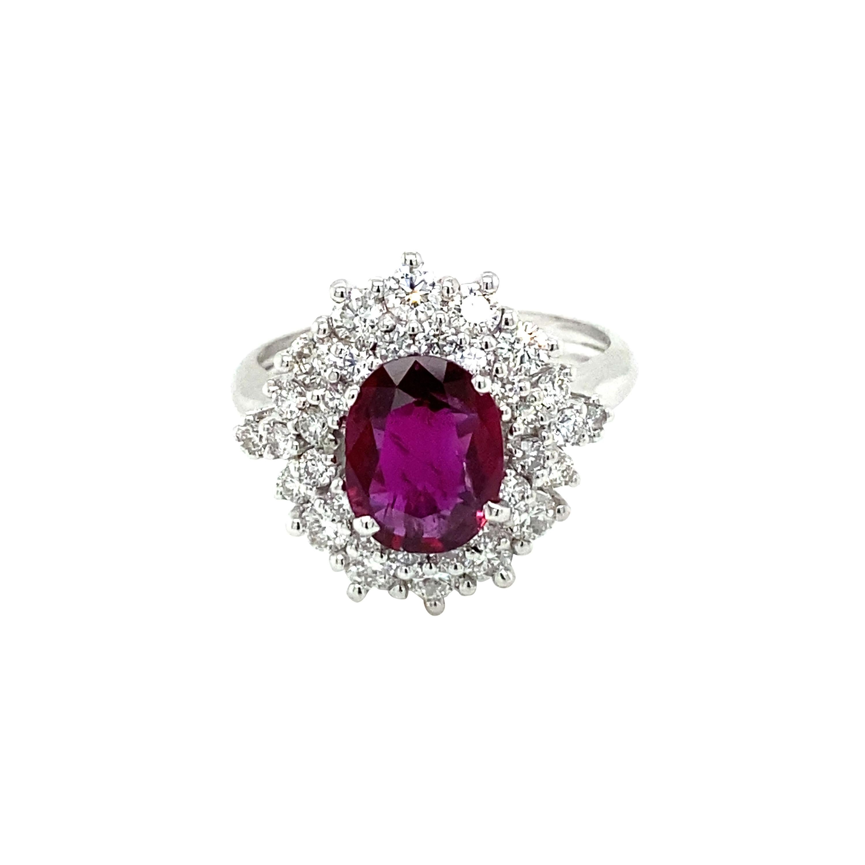 Estate Ruby Diamond Ring at 1stDibs | estate ruby rings
