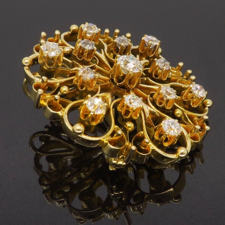 Estate Diamond Brooch at 1stDibs