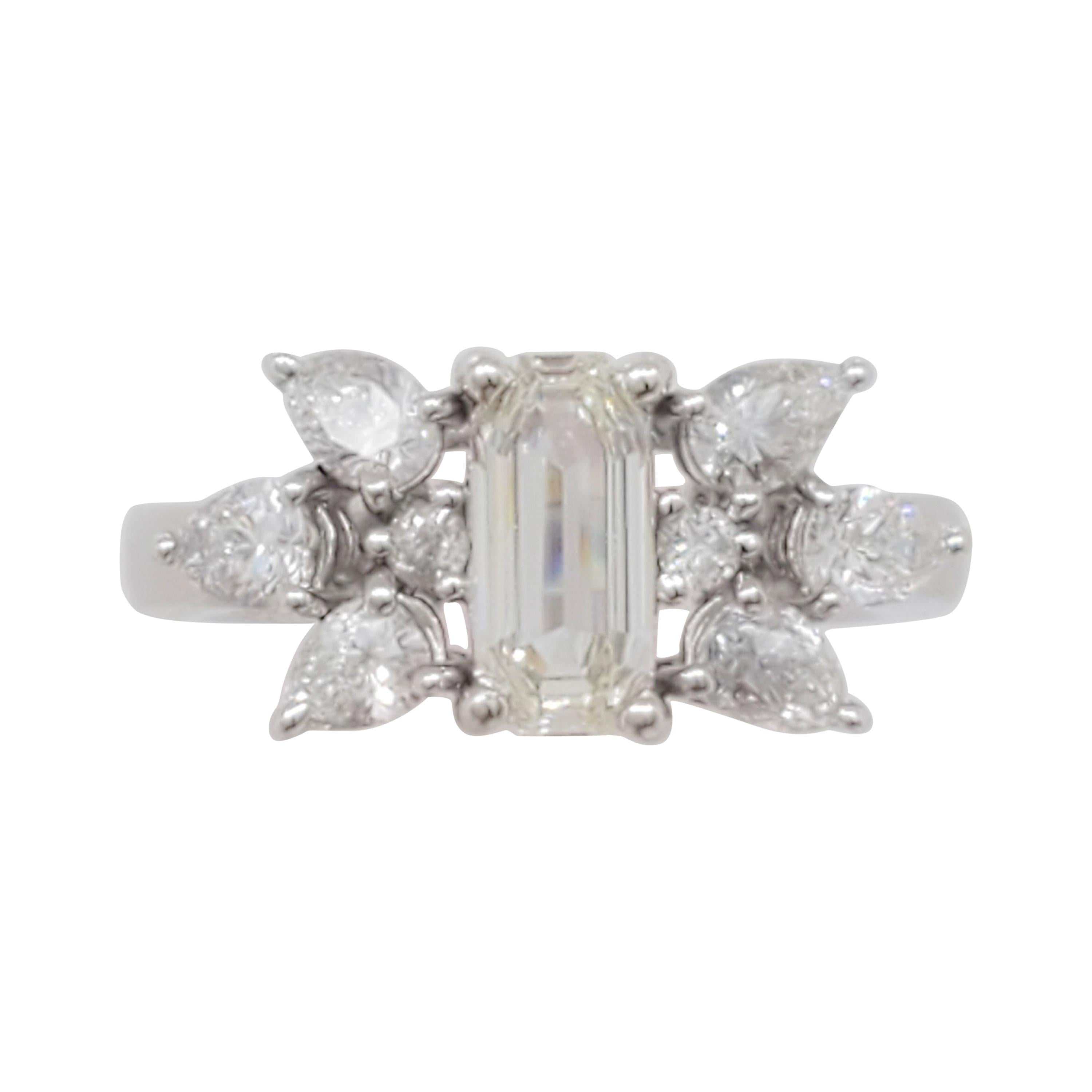 Estate "Graff" Platinum Diamond Heart Shaped Ring at 1stDibs | graff ...