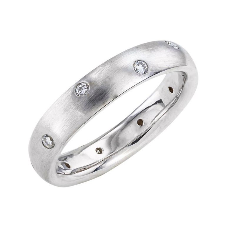 Estate Diamond White Gold Eternity Ring For Sale at 1stDibs