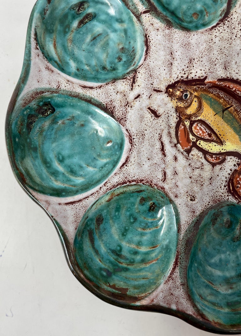 Estate French Faience Hand-Decorated Vallauris Porcelain "Sea Life ...