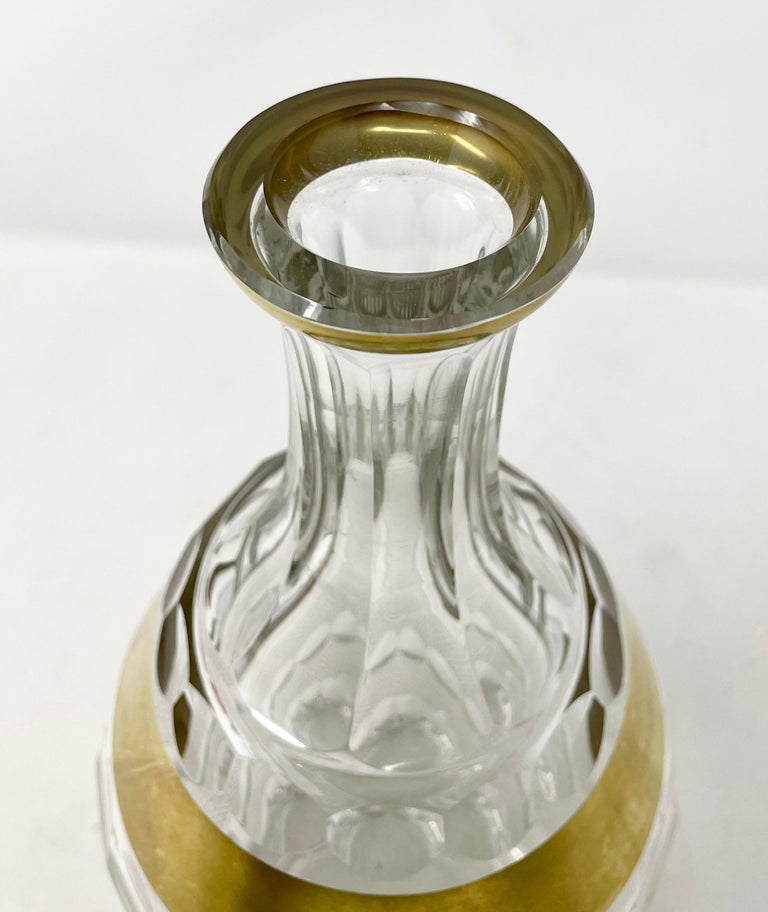 Estate German Moser Gold-Leaf and Cut Crystal Carlsbad Region Decanter ...