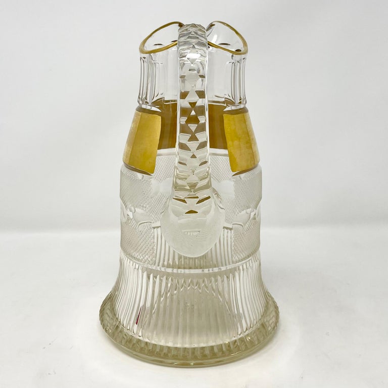 Estate German Moser Gold-Leaf and Cut Crystal Carlsbad Region Water ...