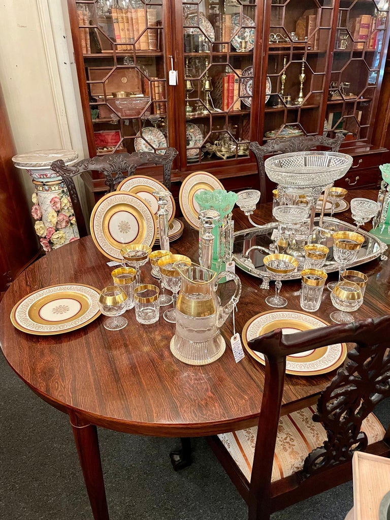 Estate German Moser Gold-Leaf and Cut Crystal Carlsbad Region Water ...