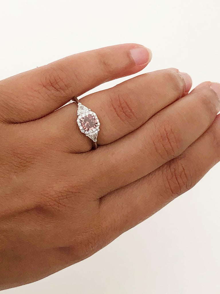 Estate GIA Fancy Red Diamond Square Radiant Ring in Platinum at 1stDibs ...