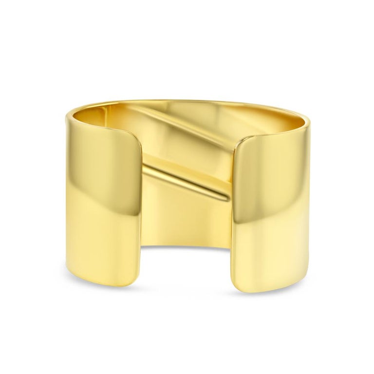 Estate Gold Open-Ended Bangle For Sale at 1stDibs