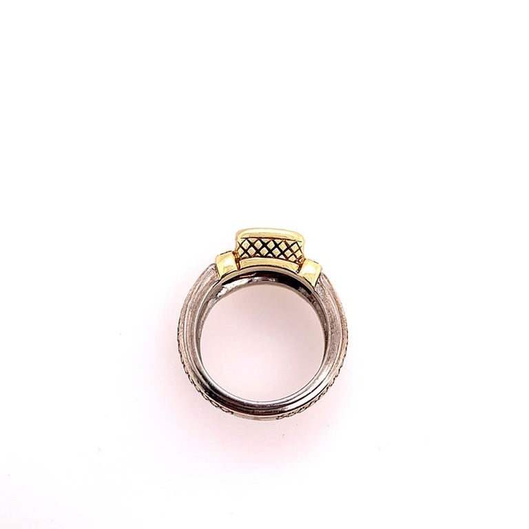 Judith Ripka Natural Diamond and 8mm Cushion Grape Garnet Cocktail ...