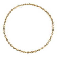 Large Gold Link Chain Necklace at 1stDibs