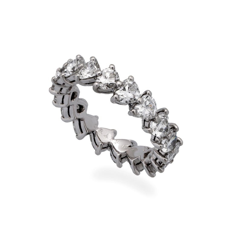 Estate "Graff" Platinum Diamond Heart Shaped Ring at 1stDibs | graff ...