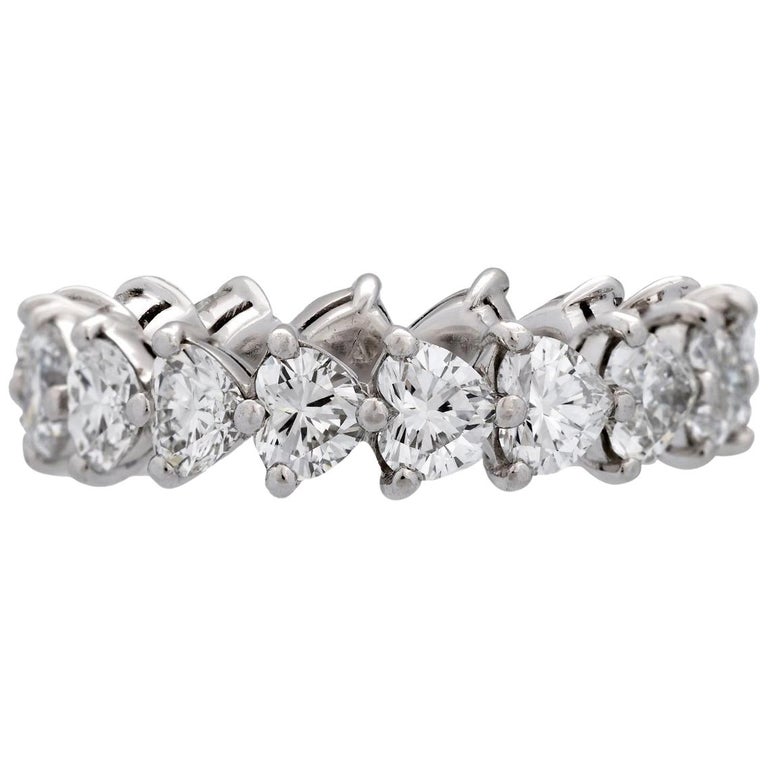 Estate "Graff" Platinum Diamond Heart Shaped Ring at 1stDibs | graff ...