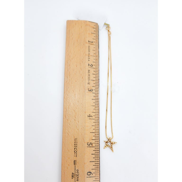 Estate H. Stern White Diamond Star Anklet in 18k Yellow Gold For Sale ...
