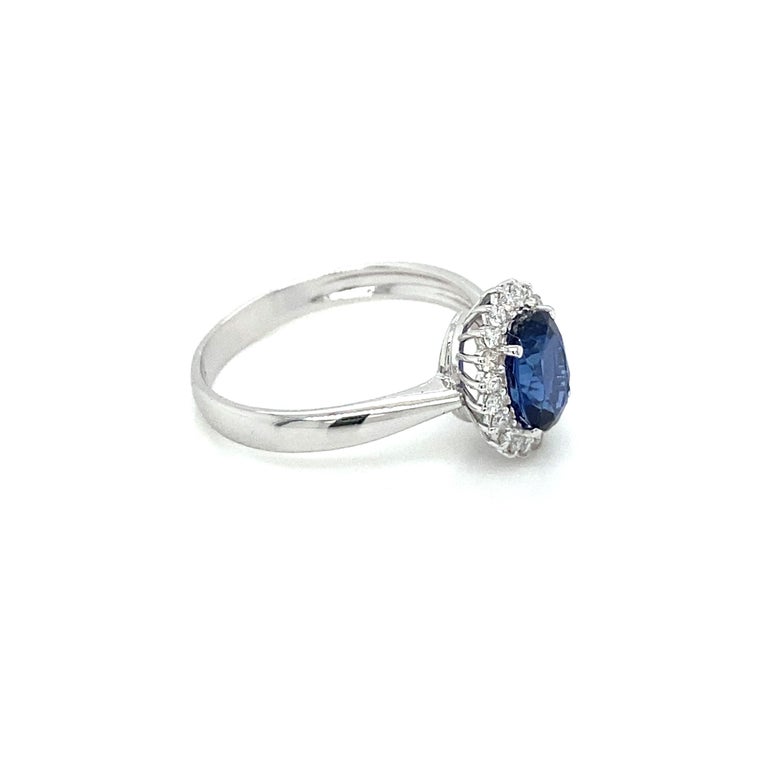 Estate Italian Sapphire Diamond Engagement Ring For Sale at 1stDibs ...