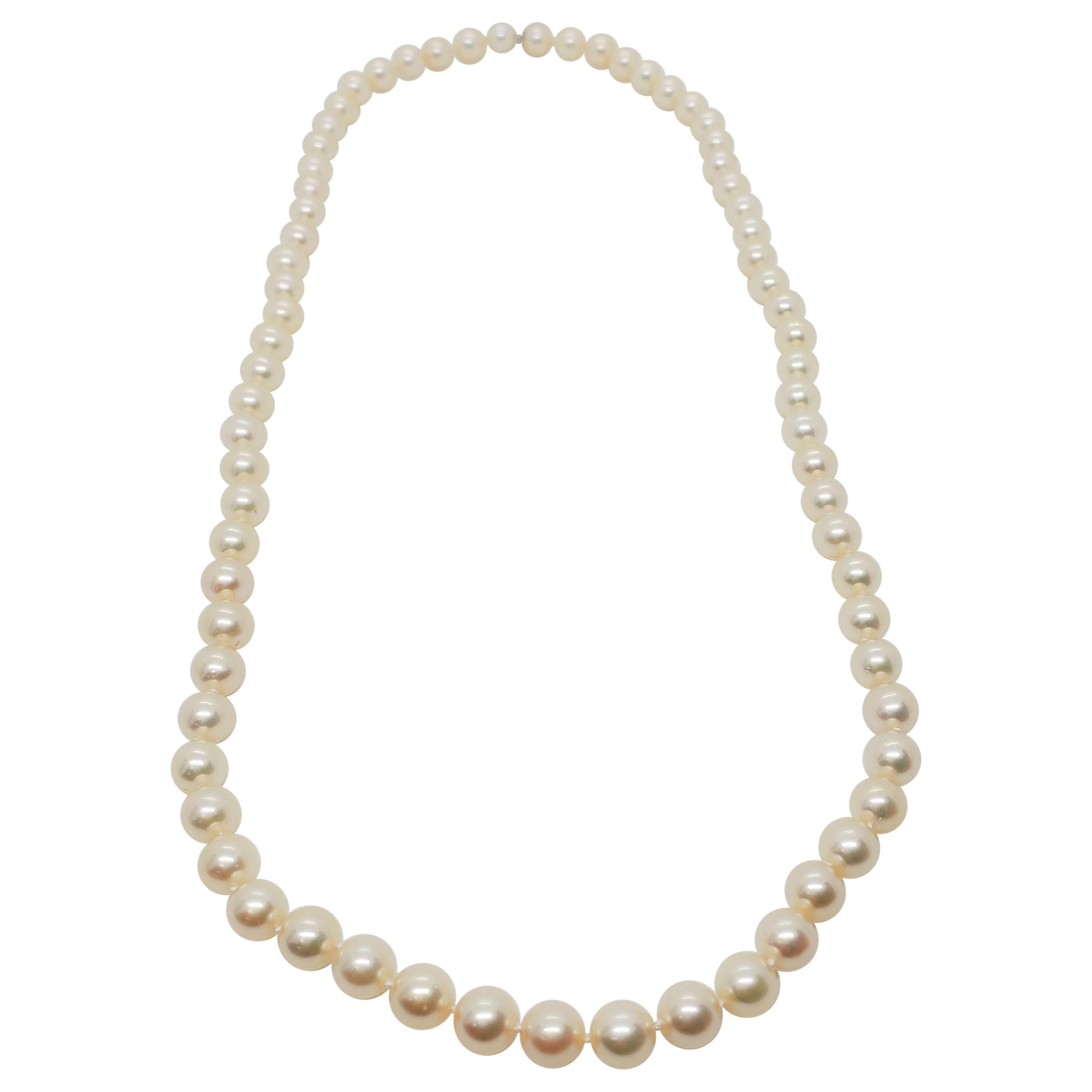 Japanese Blue Akoya Baroque Necklace For Sale at 1stDibs