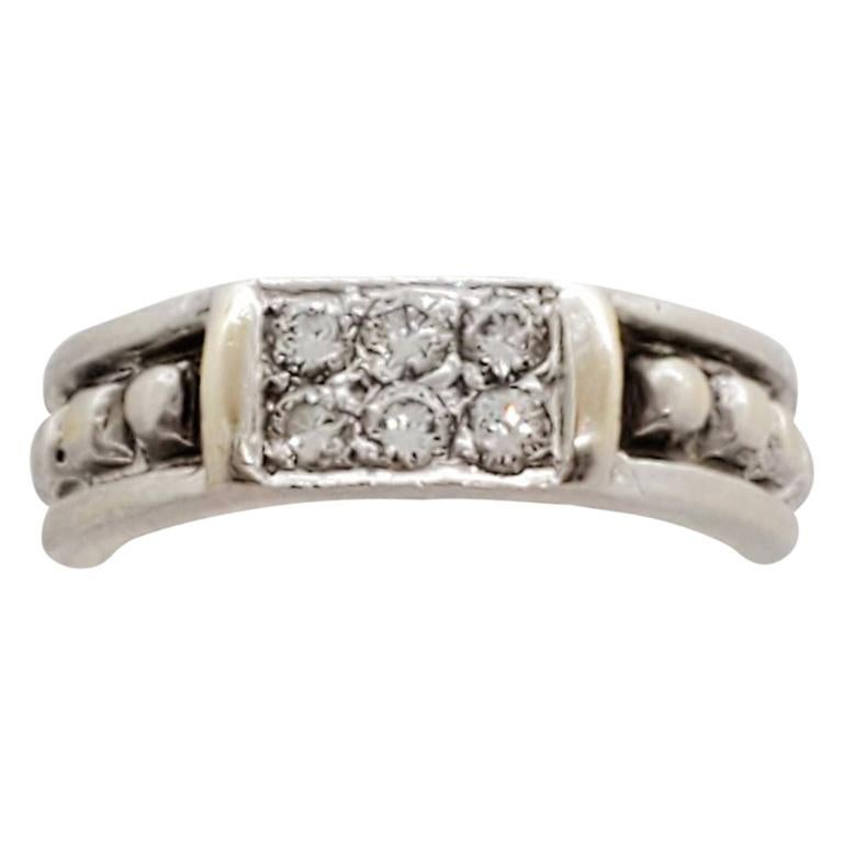 Estate Judith Ripka White Diamond Ring in 18 Karat White Gold For Sale ...