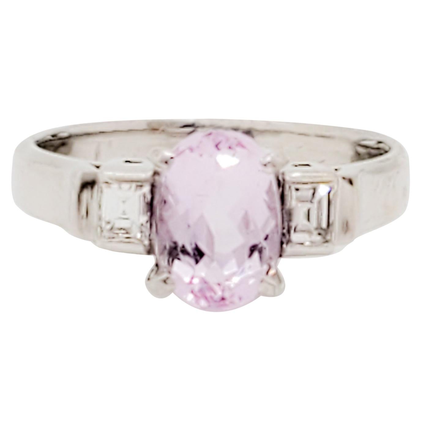 Estate Platinum 3-Stone Diamond Ring at 1stDibs