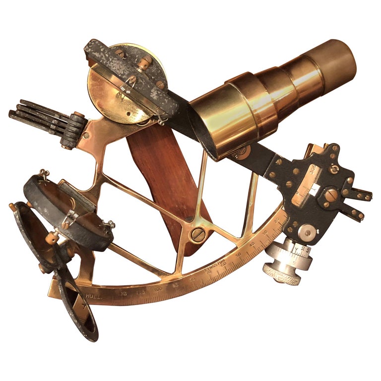 Estate Marine Sextant Signed "Cook Hull," London in Original Case ...