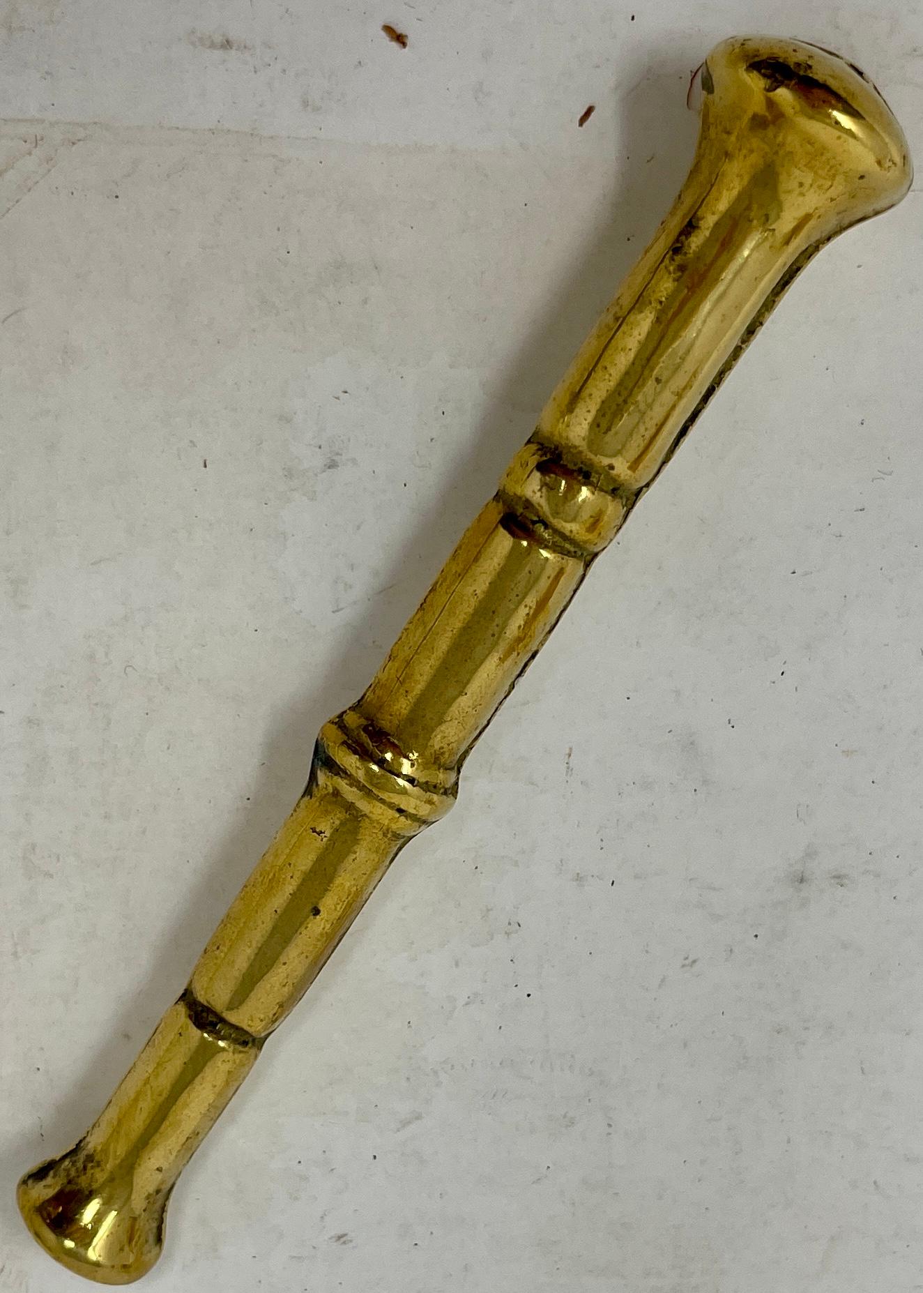 Estate Miniature Solid Brass Mortar and Pestle, Circa 1930's at 1stDibs