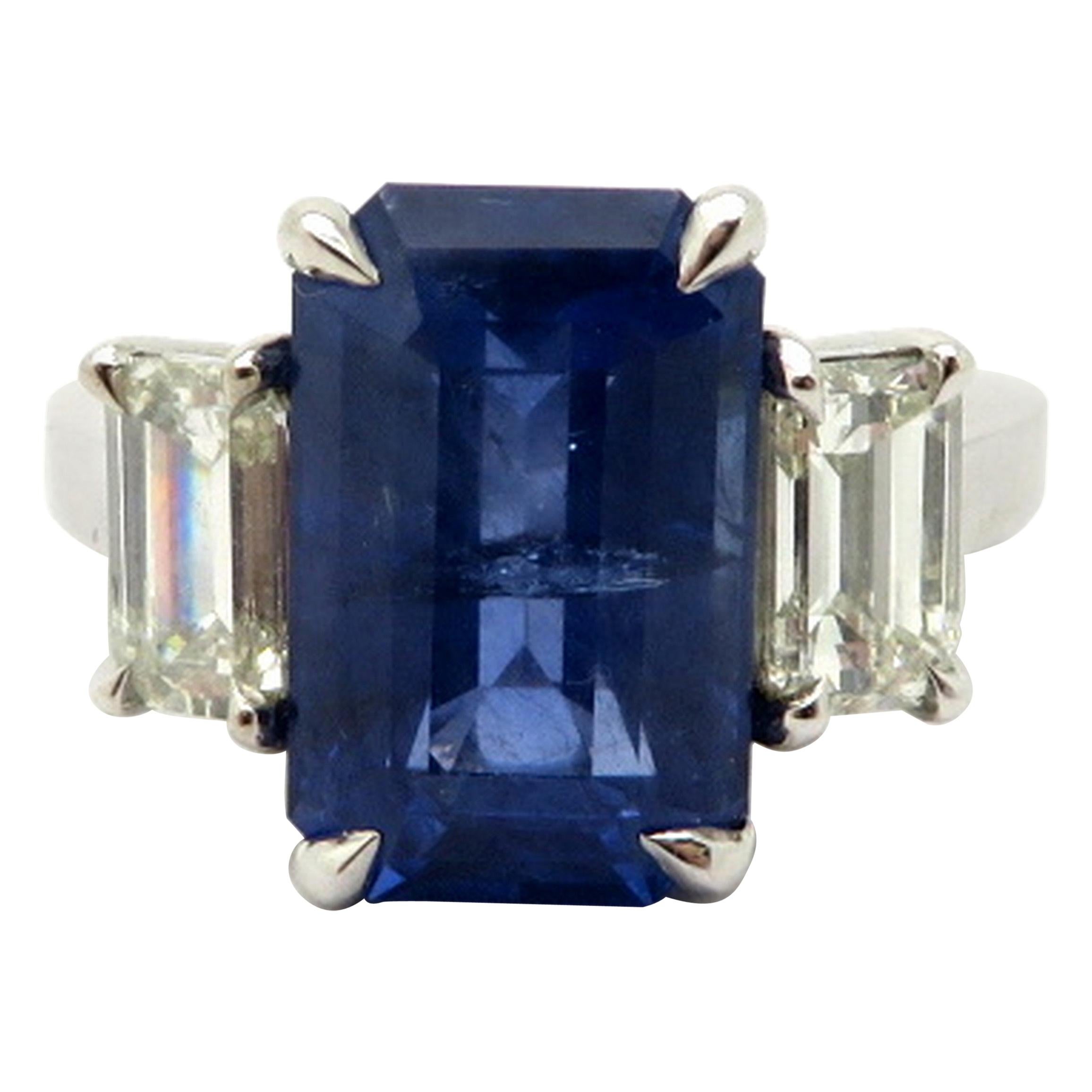 Estate Platinum 3-Stone Diamond Ring For Sale at 1stDibs