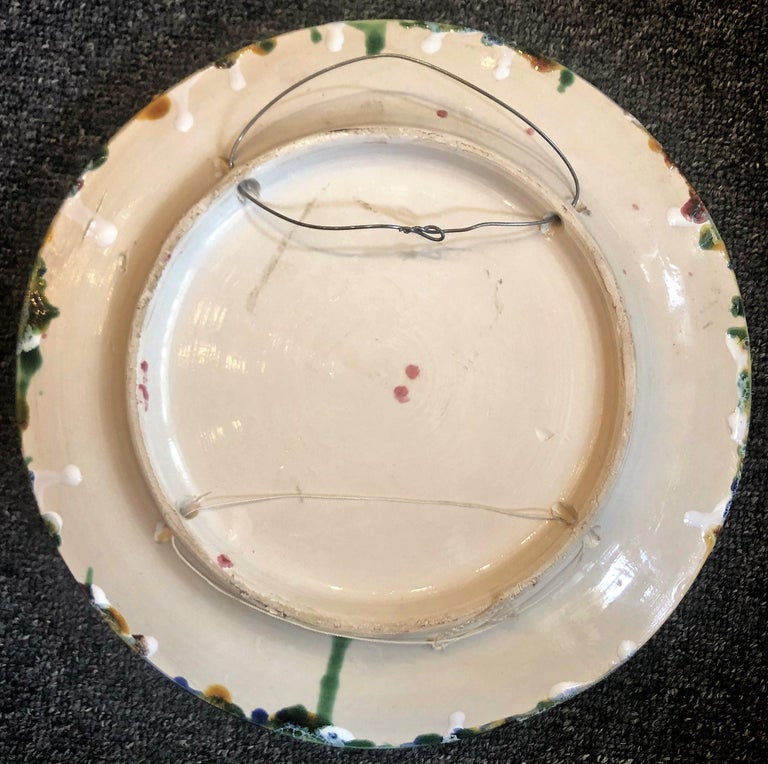 Estate Portuguese Hand Painted Majolica Seafood Plates, Small Crab ...