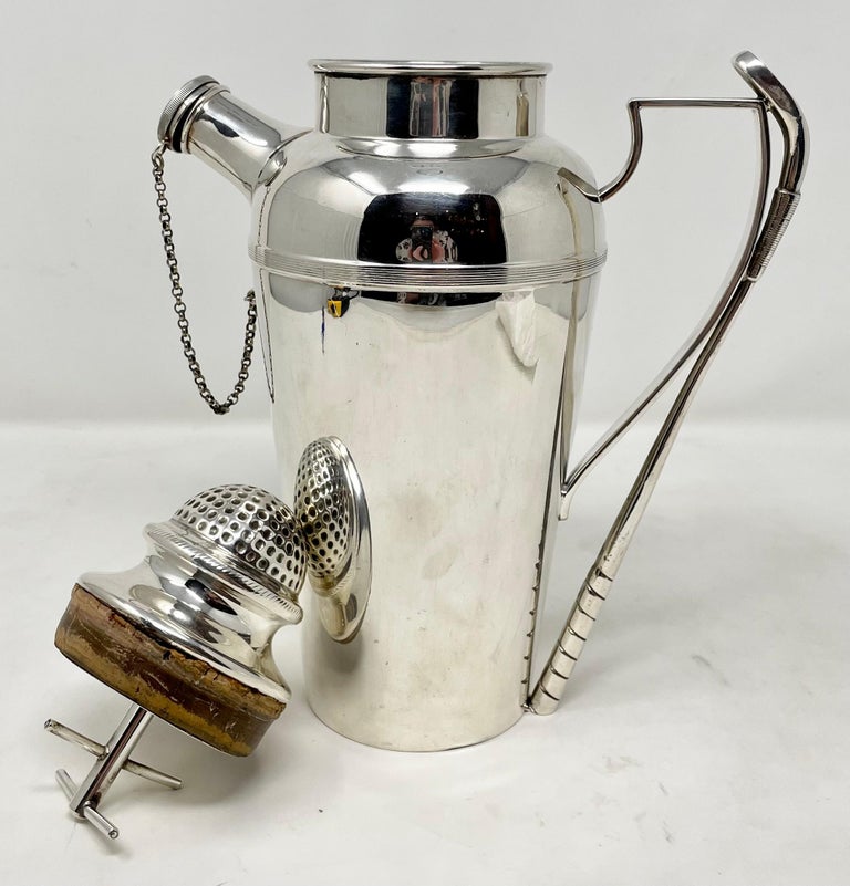 Estate Retro English Silver-Plated "Golf" Cocktail Shaker, circa 1940 ...