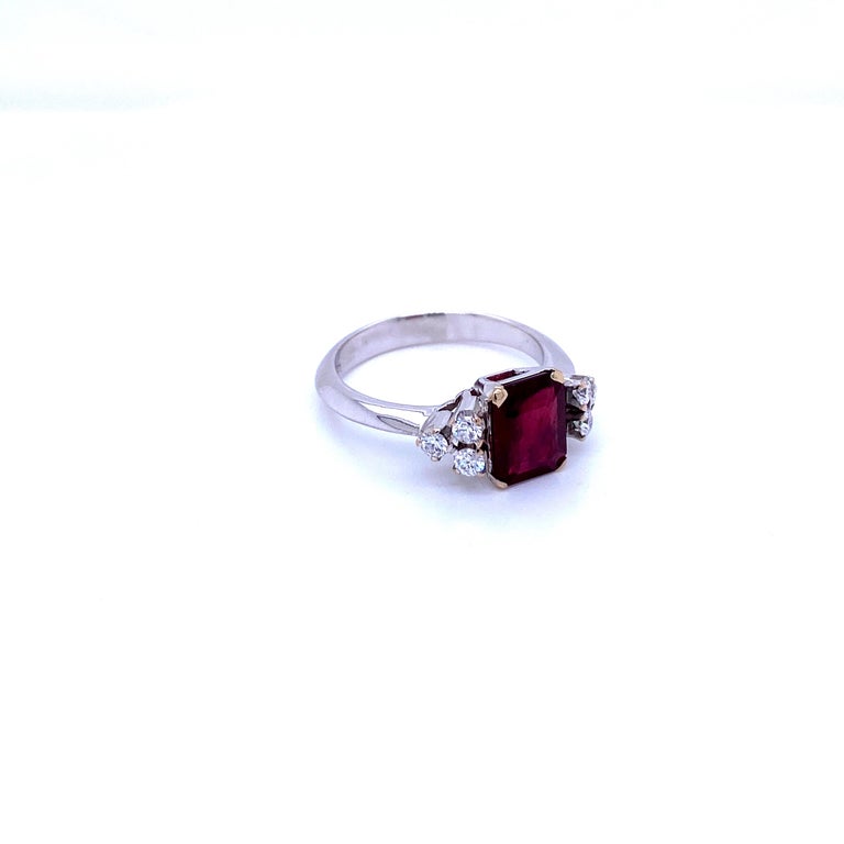 Estate Ruby Diamond Ring at 1stDibs | estate ruby rings