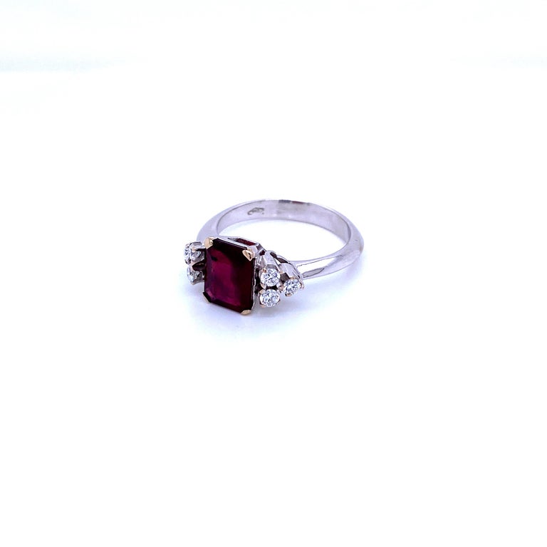 Estate Ruby Diamond Ring at 1stDibs | estate ruby rings