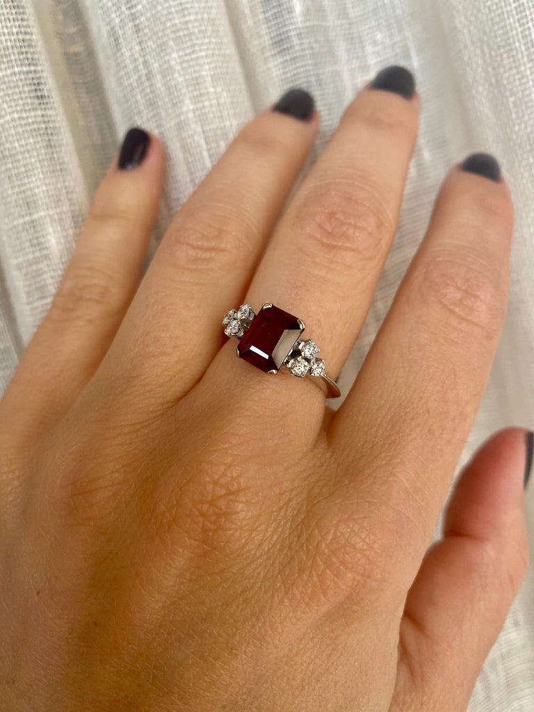 Estate Ruby Diamond Ring at 1stDibs | estate ruby rings