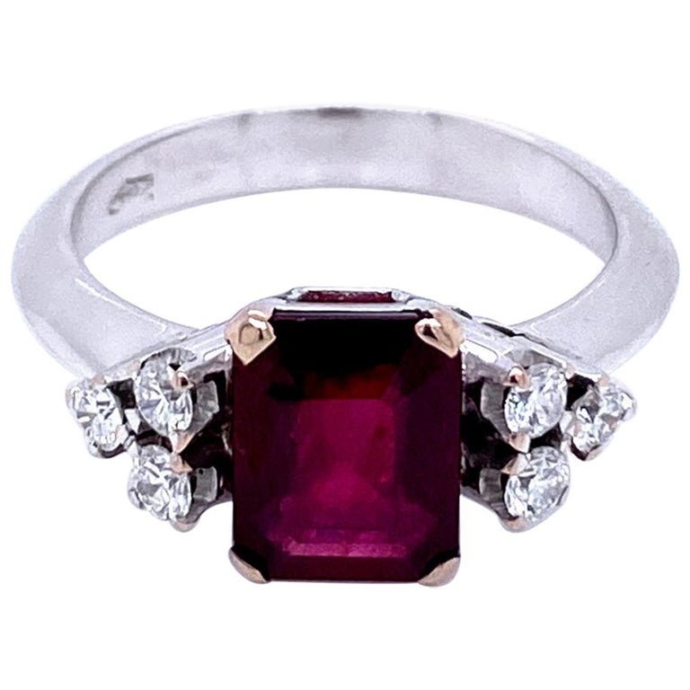 Estate Ruby Diamond Ring at 1stDibs | estate ruby rings