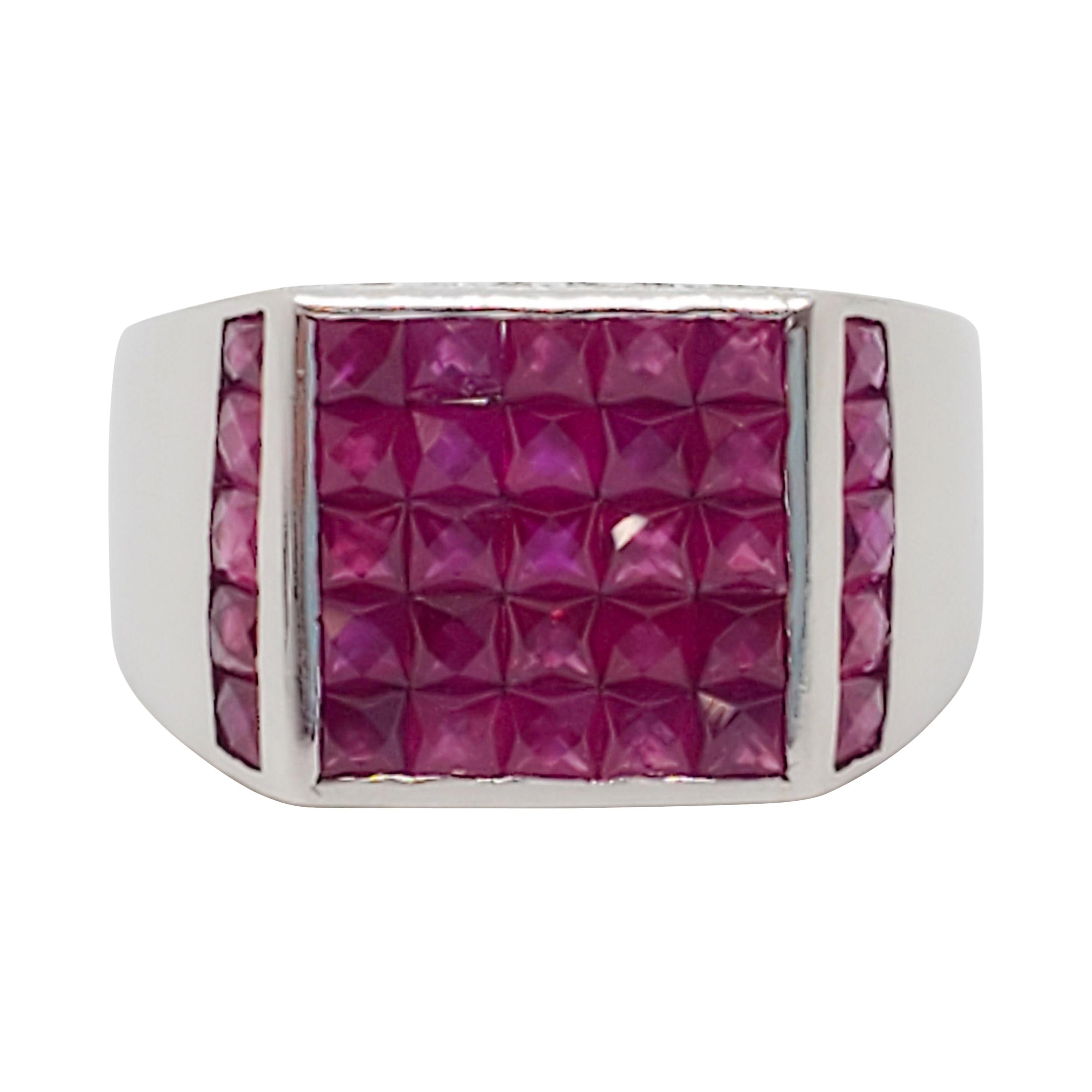 Square Ruby Ring - 126 For Sale on 1stDibs